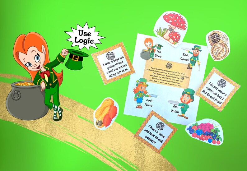 St Patrick's Day Leprechaun Kids Escape Room Printable - Etsy