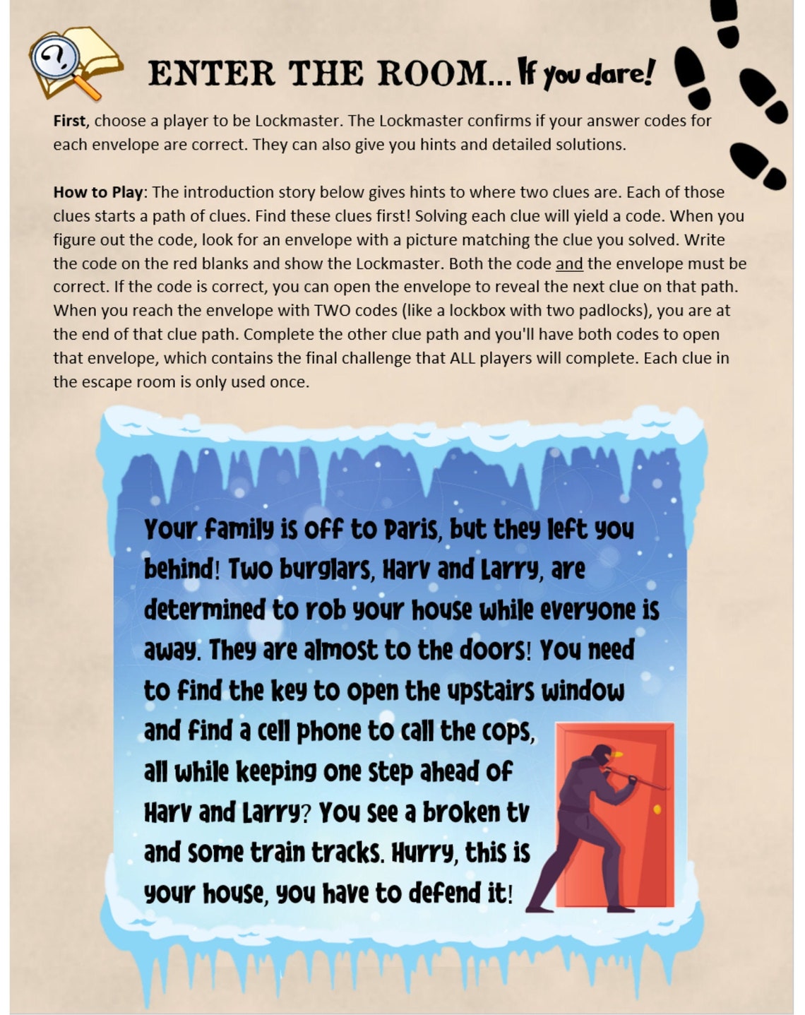 ESCAPE Alone Escape Room Game. Printable Adventure for Kids - Etsy