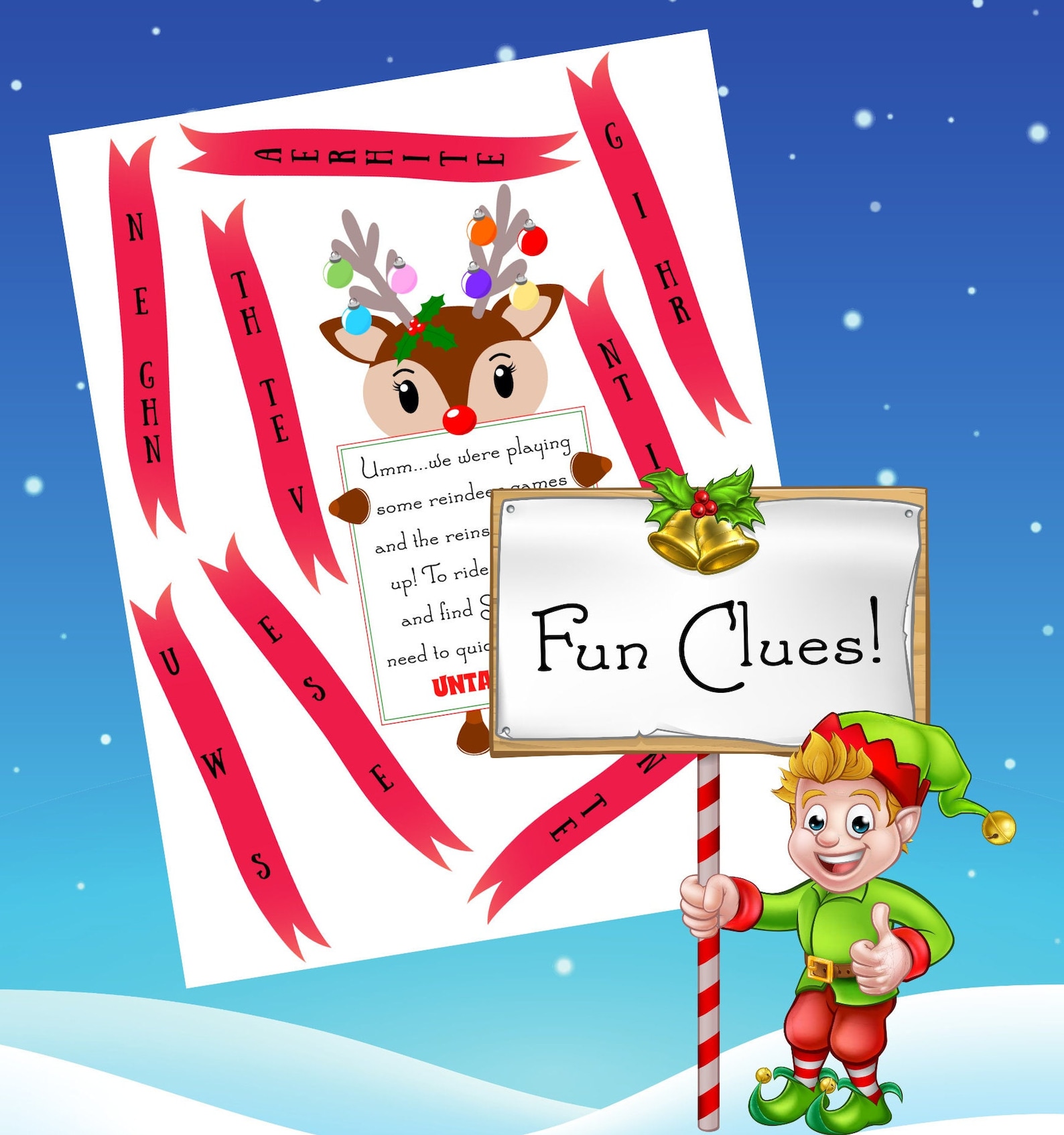 Save Santa Escape Room Game. Christmas Printable Party for | Etsy