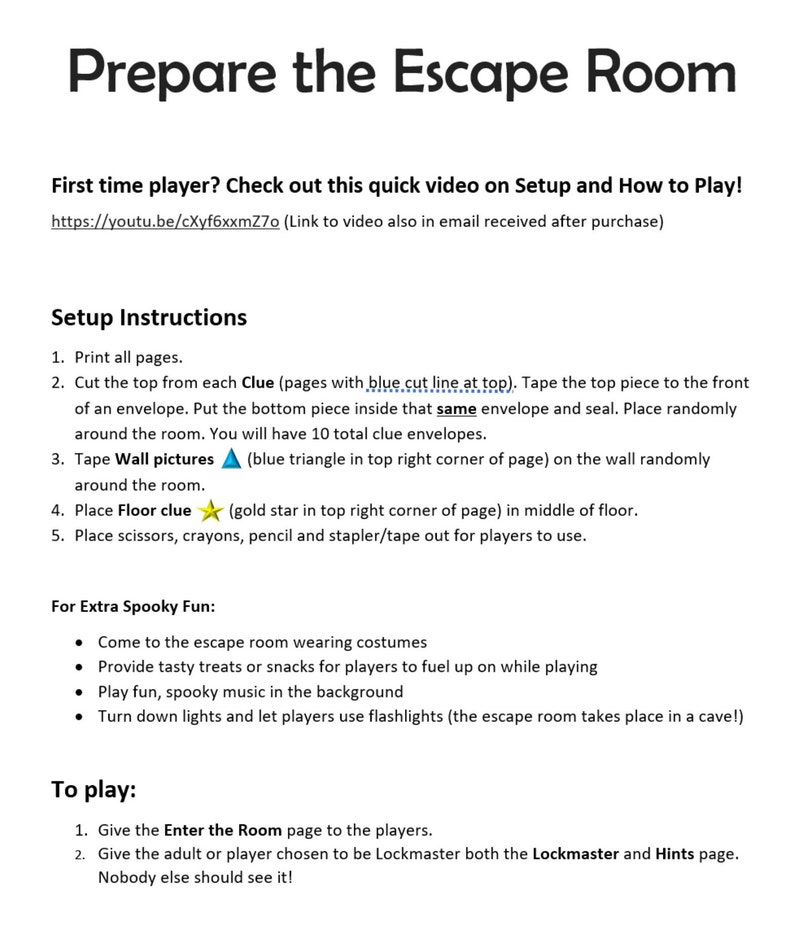 Monster Escape Room Game Printable Logic Puzzles Game for - Etsy