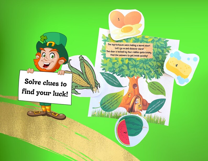 St Patrick's Day Leprechaun Kids Escape Room Printable - Etsy