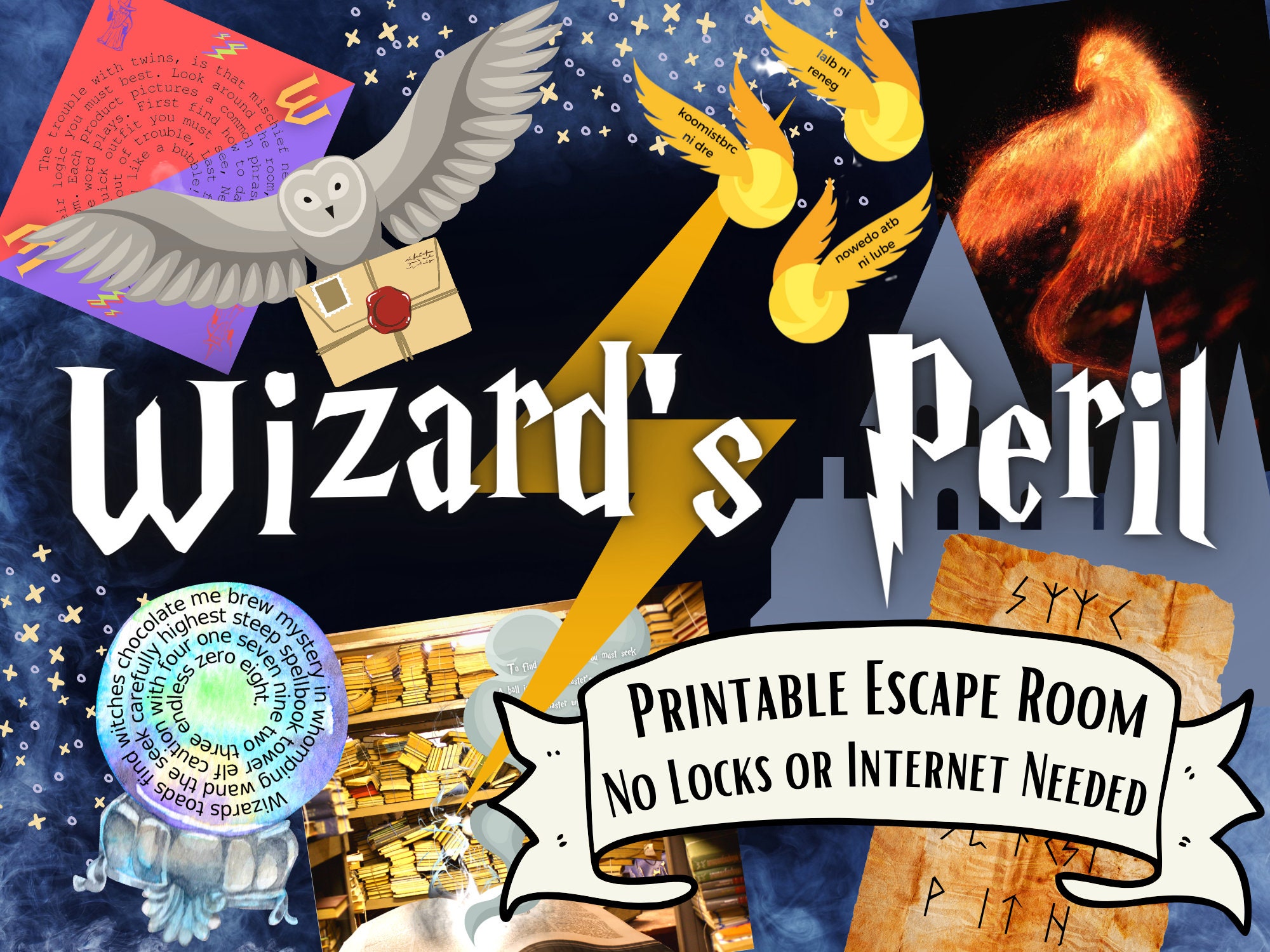 Wizard Escape Room Game. Adventure Party Game for Kids, Families ...