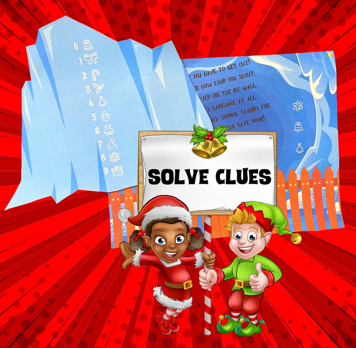 Kids Escape Room Game Reindeer Printable Party Game for Kids - Etsy