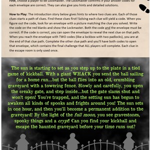 Printable Escape Room. Haunted Graveyard Adventure Game for Families ...