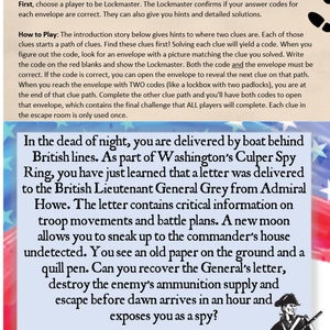 Spy Escape Room. Revolutionary War Adventure Game for Families, Adults ...