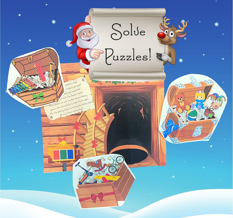 Save Santa Escape Room Game. Christmas Printable Party for - Etsy