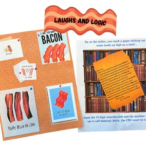 Escape Room Game. Funny Bacon Adventure Printable Party Game for Adults ...