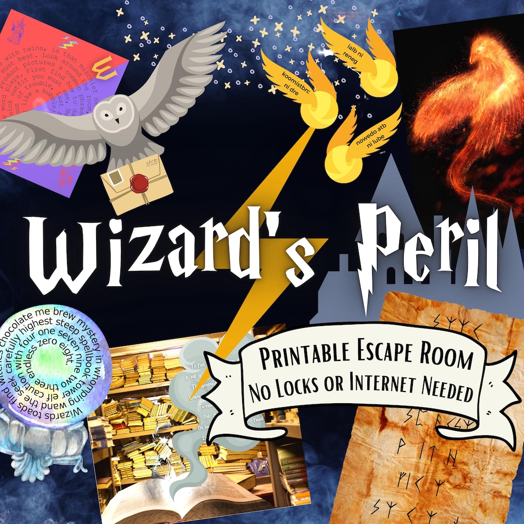 Wizard Escape Room Game. Adventure Party Game for Kids, Families ...