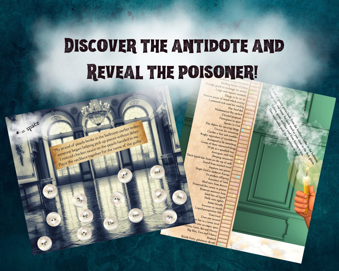 Dinner Murder Mystery Escape Room Game. Printable Adventure - Etsy