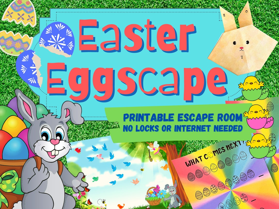 Easter Egg Escape Room Game. Printable Party Adventure Game for Kids ...