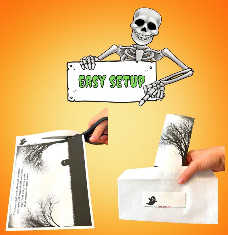 Printable Escape Room. Haunted Graveyard Adventure Game for Families ...