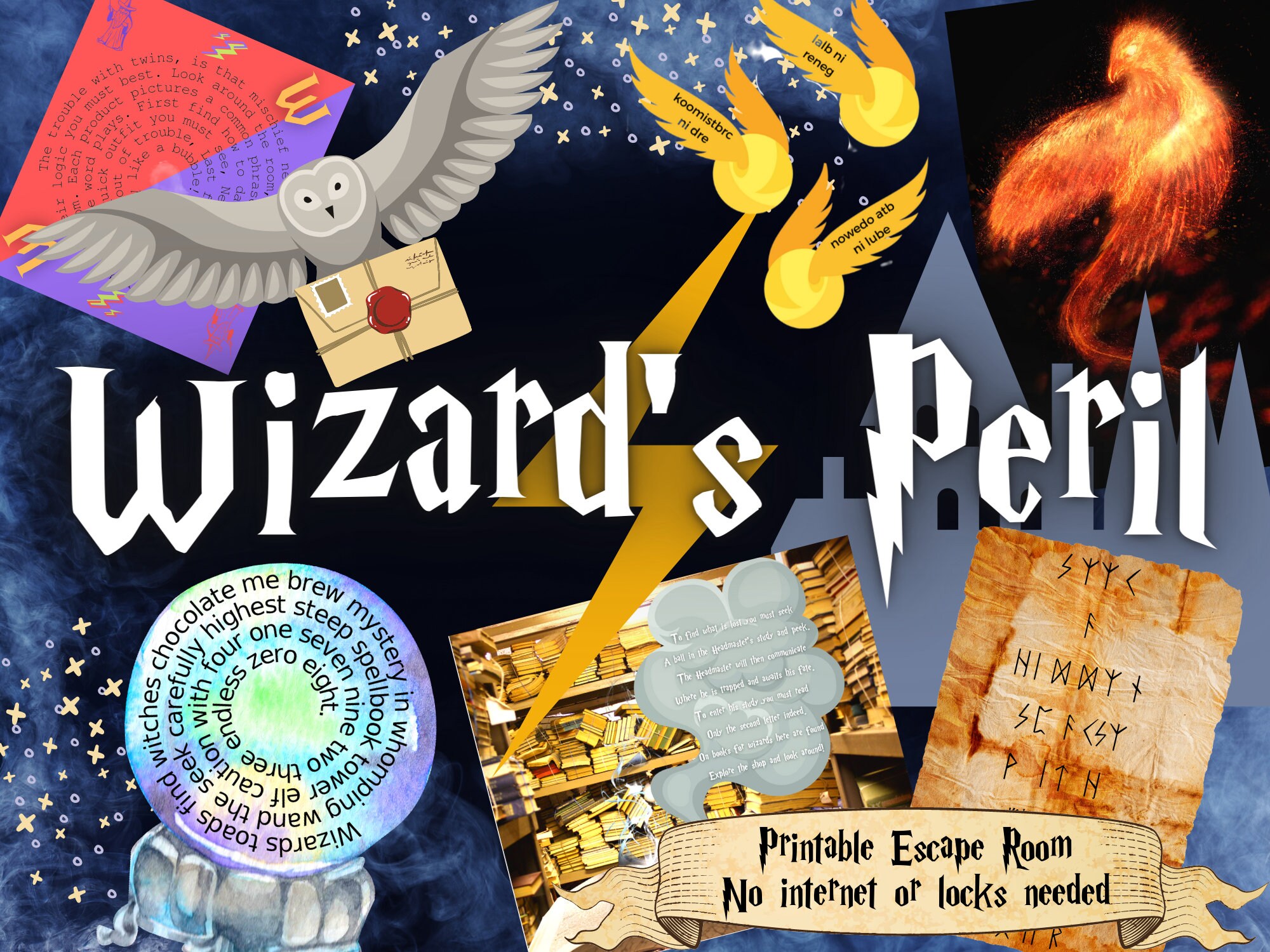 Wizard Escape Room Game. Adventure Party Game for Kids, Families ...