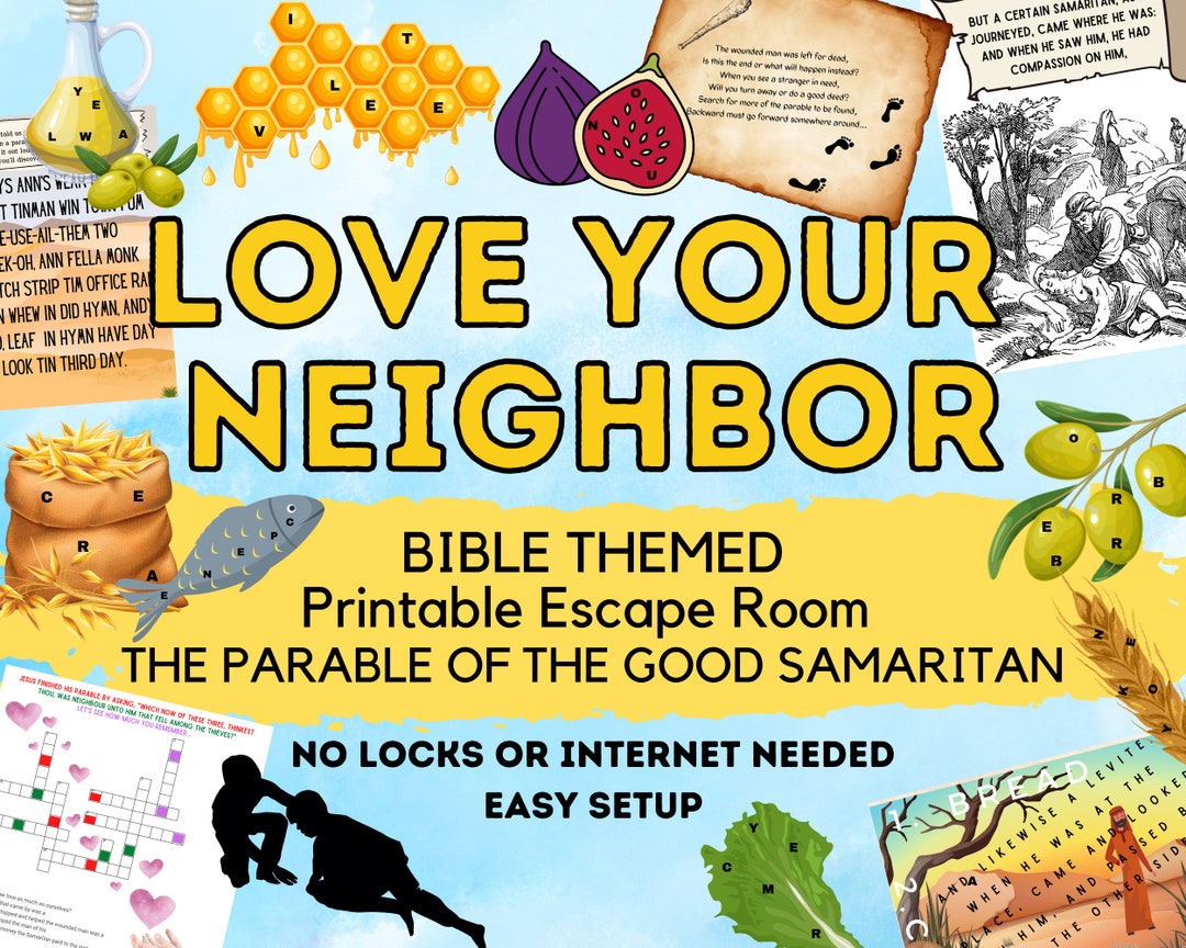 Good Samaritan Escape Room | Bible Themed Party Game | Parable DIY Kit ...