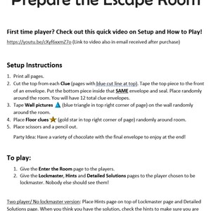 Factory Escape Room Game. Chocolate Candy Adventure Printable Party ...