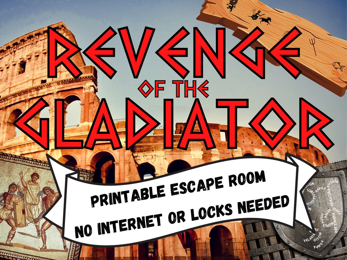 Gladiator Escape Room Game. Printable Adventure for Families - Etsy