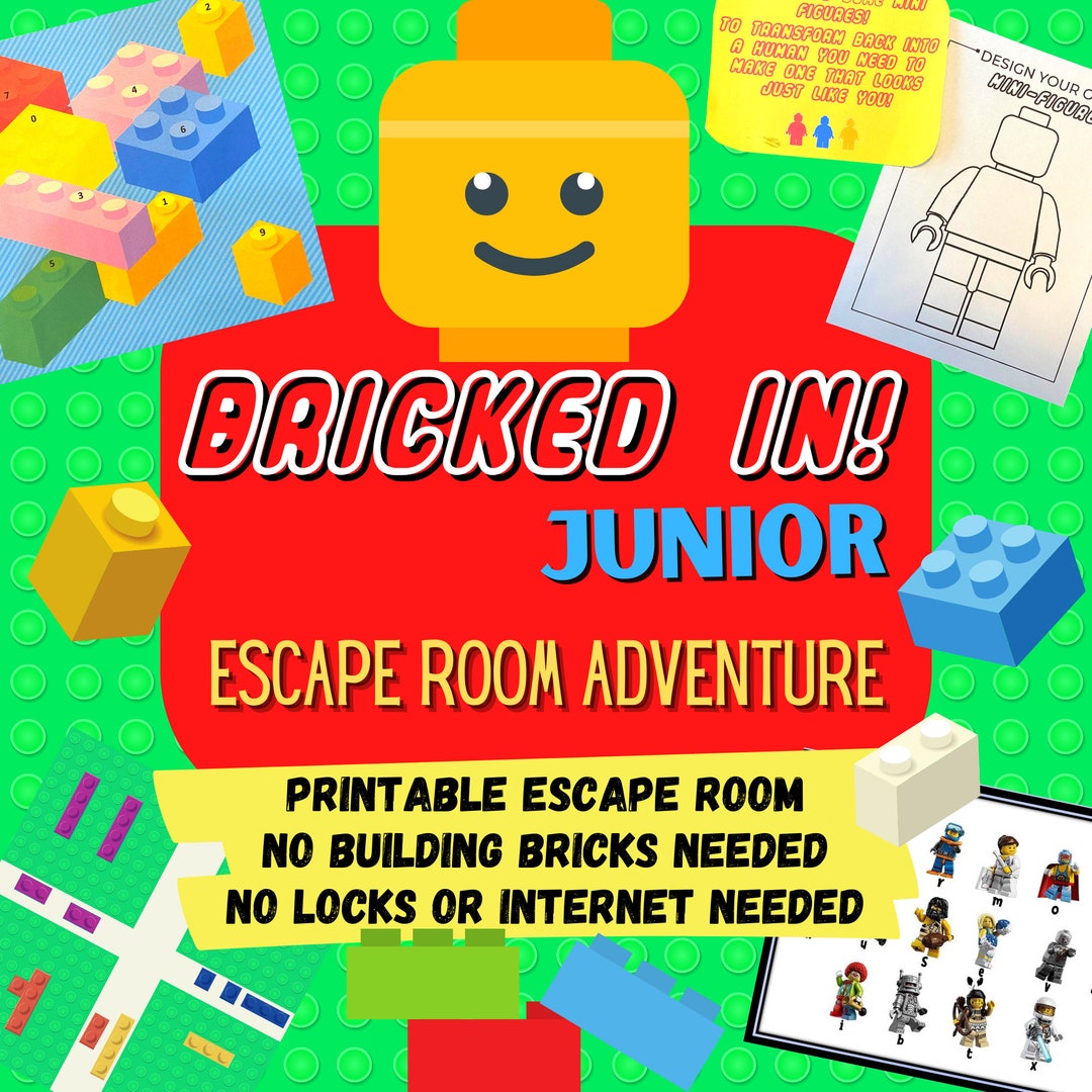 Kids Party Game Escape Room. Building Brick Adventure Printable Party ...