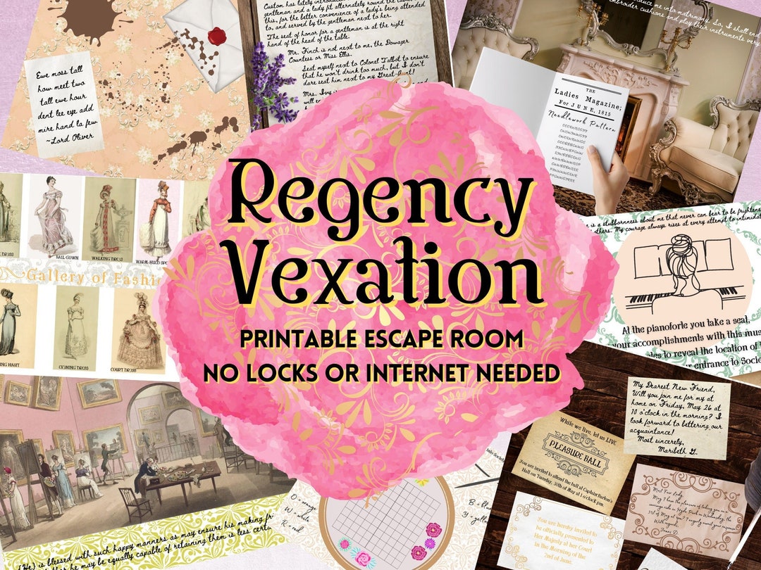 Regency Escape Room Game. London Season Adventure Party Game for Teens ...