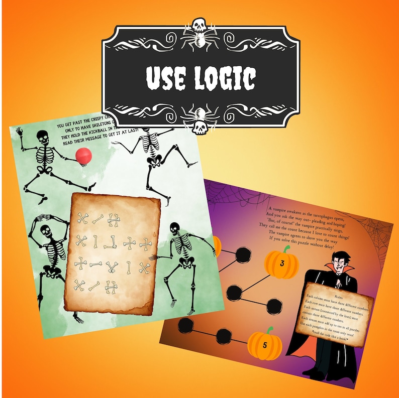 Printable Escape Room. Haunted Graveyard Adventure Game for Families ...
