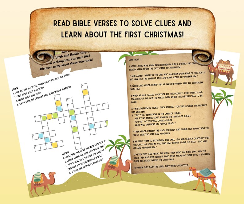 Christmas Bible Escape Room Game | Journey to Bethlehem for Kids and ...