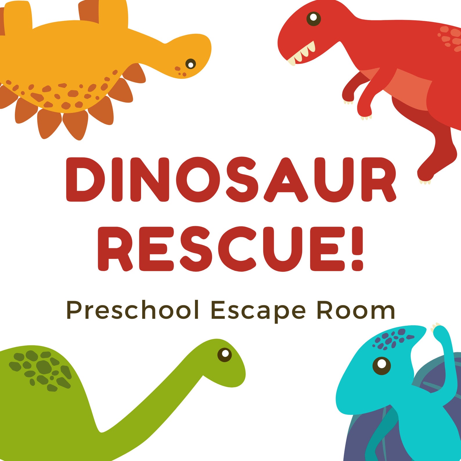 Kids Preschool Game Escape Room. Dinosaur Adventure Printable - Etsy
