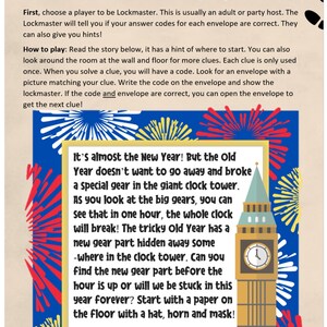 Save the New Year Kids Escape Room | Printable Party Game for Kids and ...