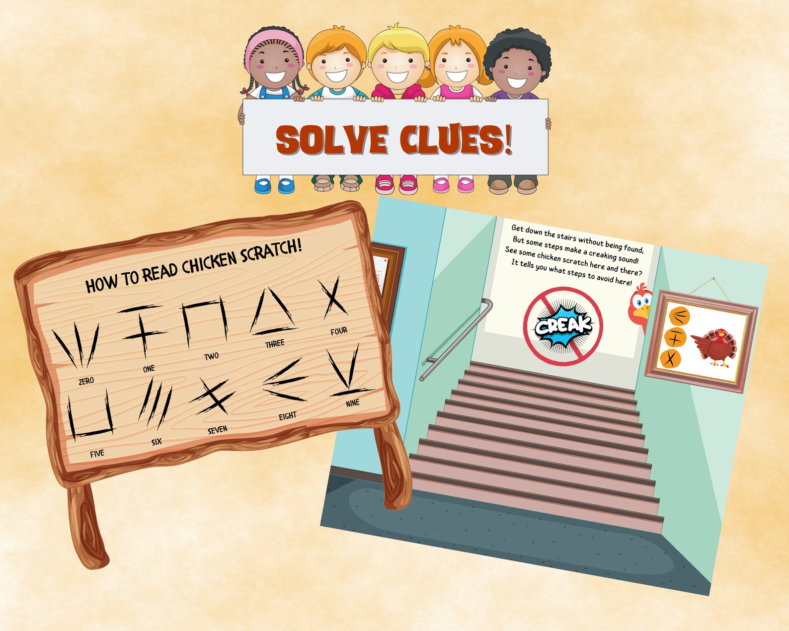 Kids Turkey Escape Room Game Thanksgiving Printable Party - Etsy