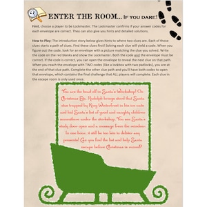 Save Santa! Escape Room Game. Christmas Printable Party for Kids and ...