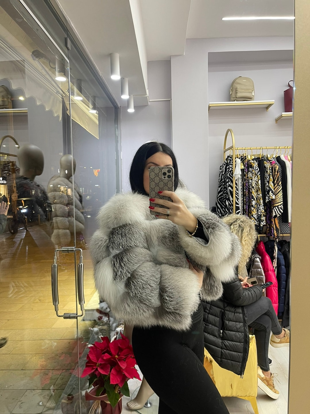 Grandeur Real Fox Fur Jacket Luxury Fox Fur Coat Genuine Original Fox Skin Jacket Stylish Design ...