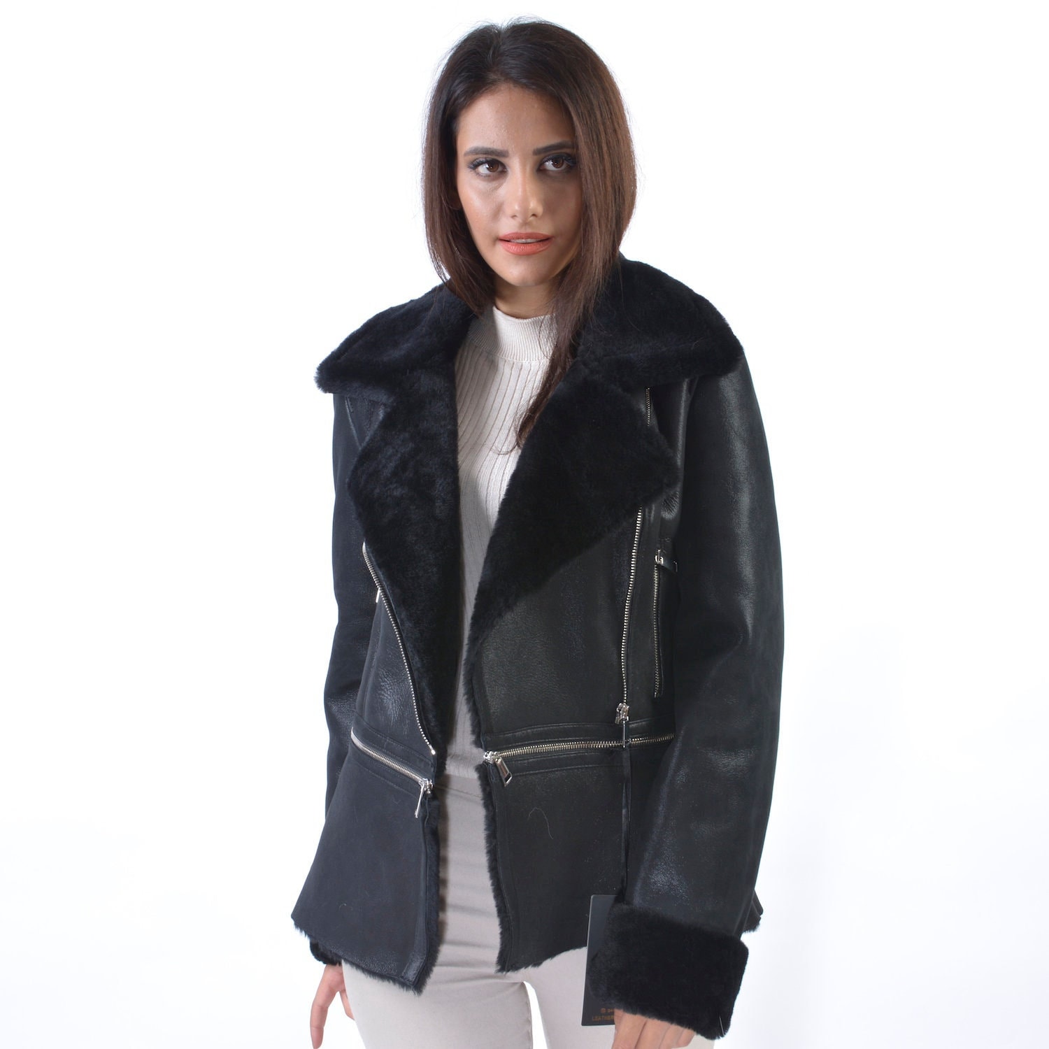 Exclusive Genuine Sheep Leather Coat Original Sheep Monton Real Lamb ...
