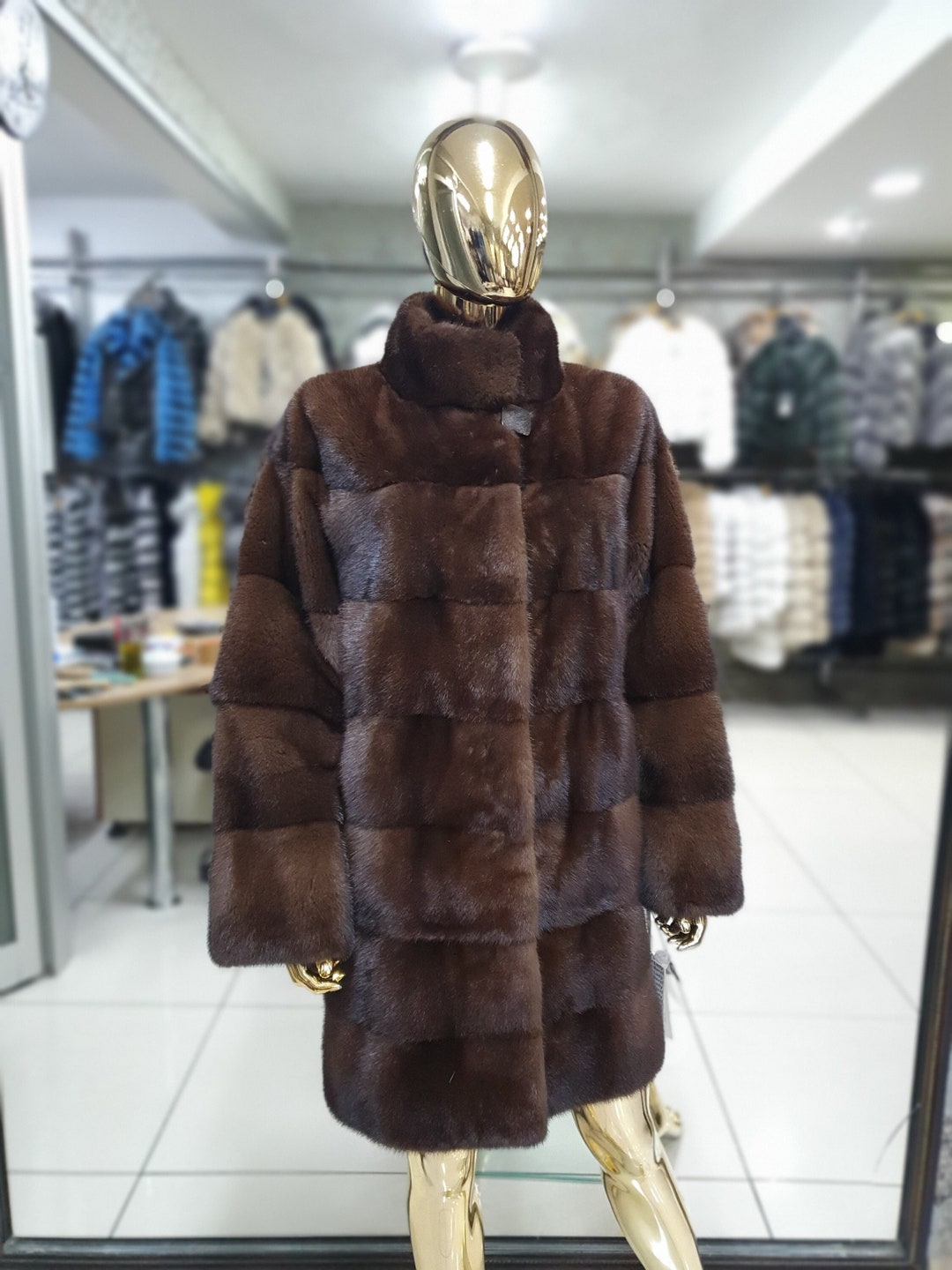 Luxury Perfect Quality Long Real Mink Fur original Mink Skin Genuine ...