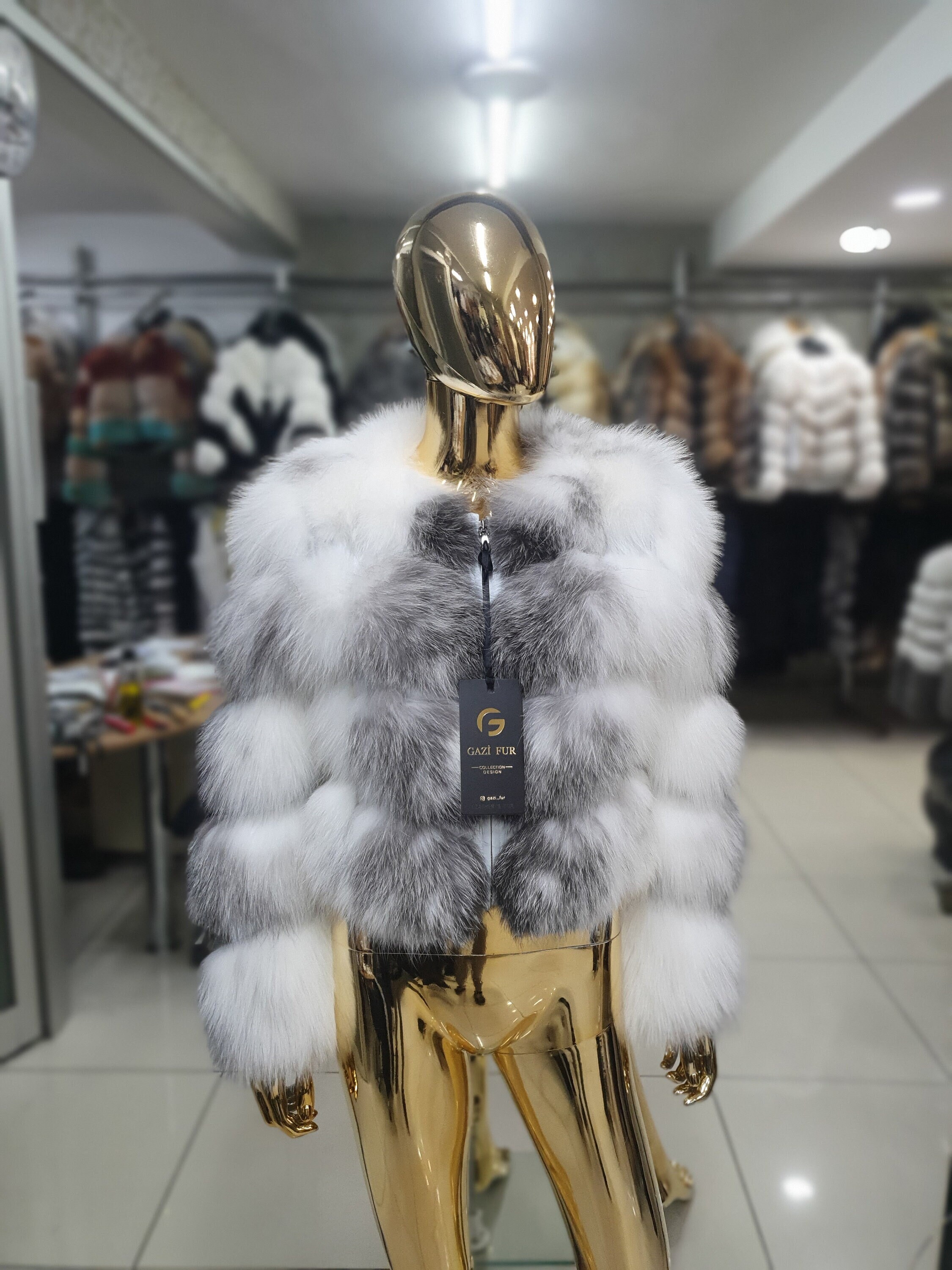 Grandeur Real Fox Fur Jacket Luxury Fox Fur Coat Genuine Original Fox ...