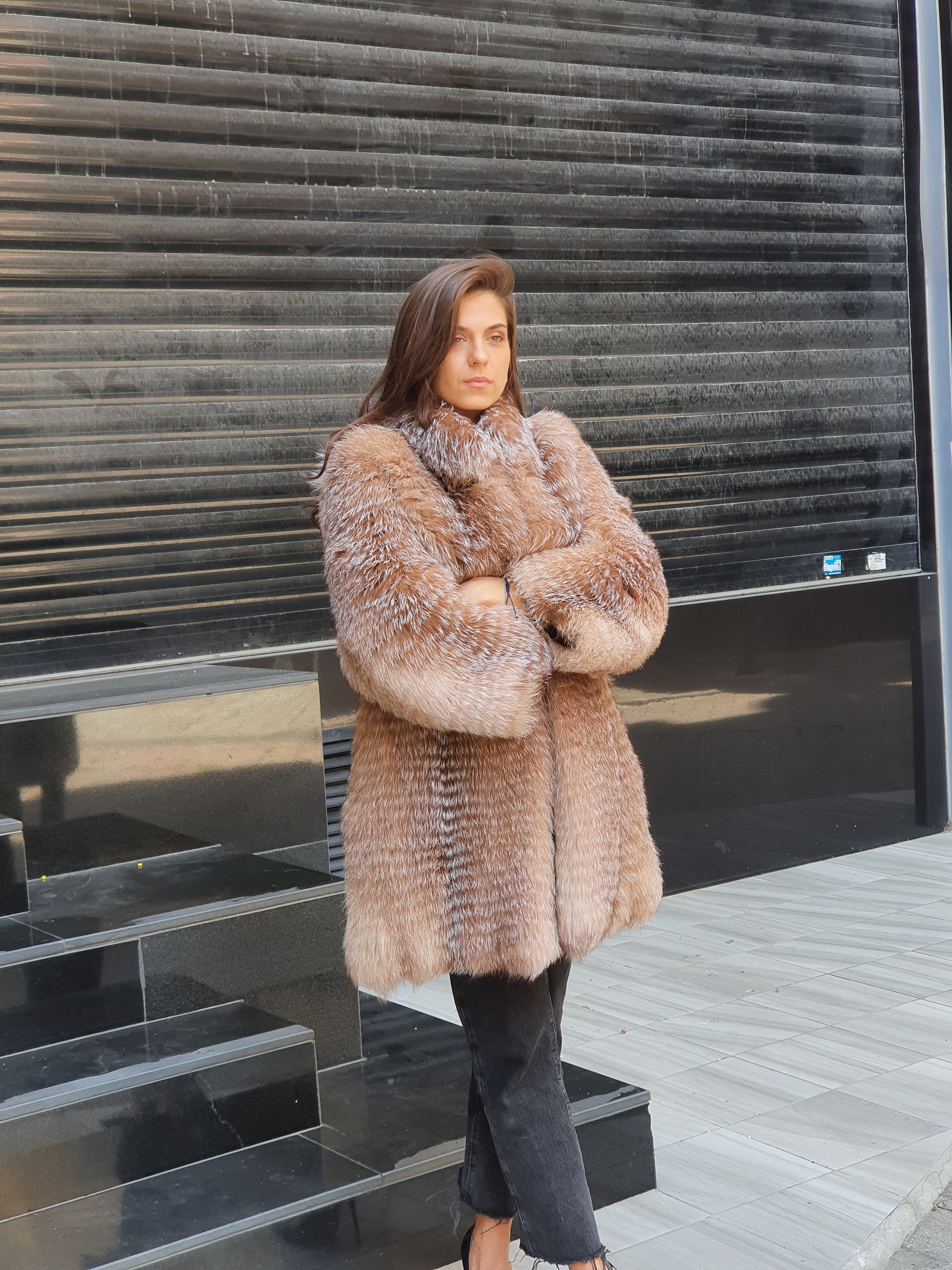 Distinctive Special Long Fox Jacket Genuine Original Fox - Etsy