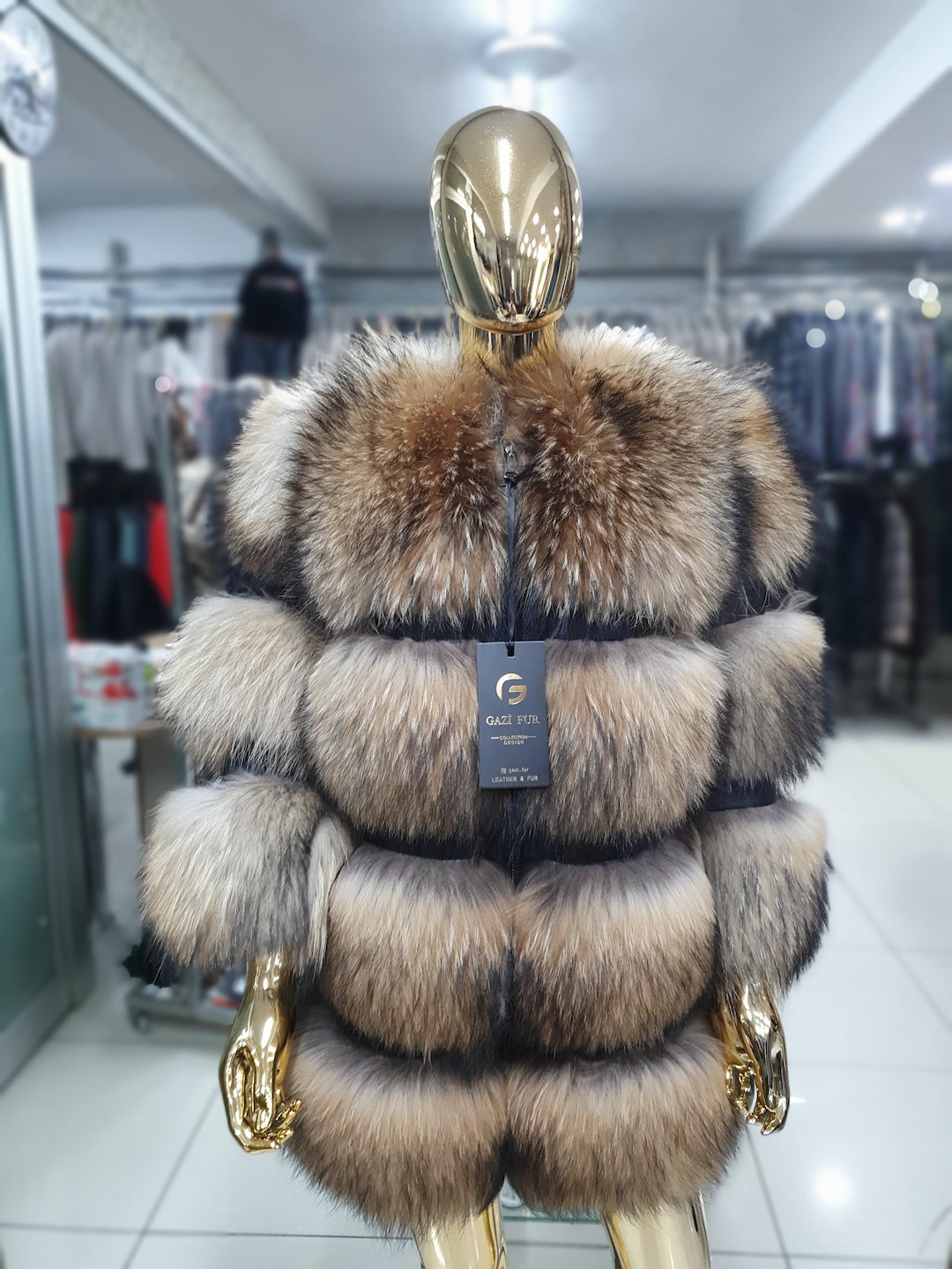 Raccoon Fur Real Raccoon Fur Jacket Natural Raccoon Model Real Fox Fur ...