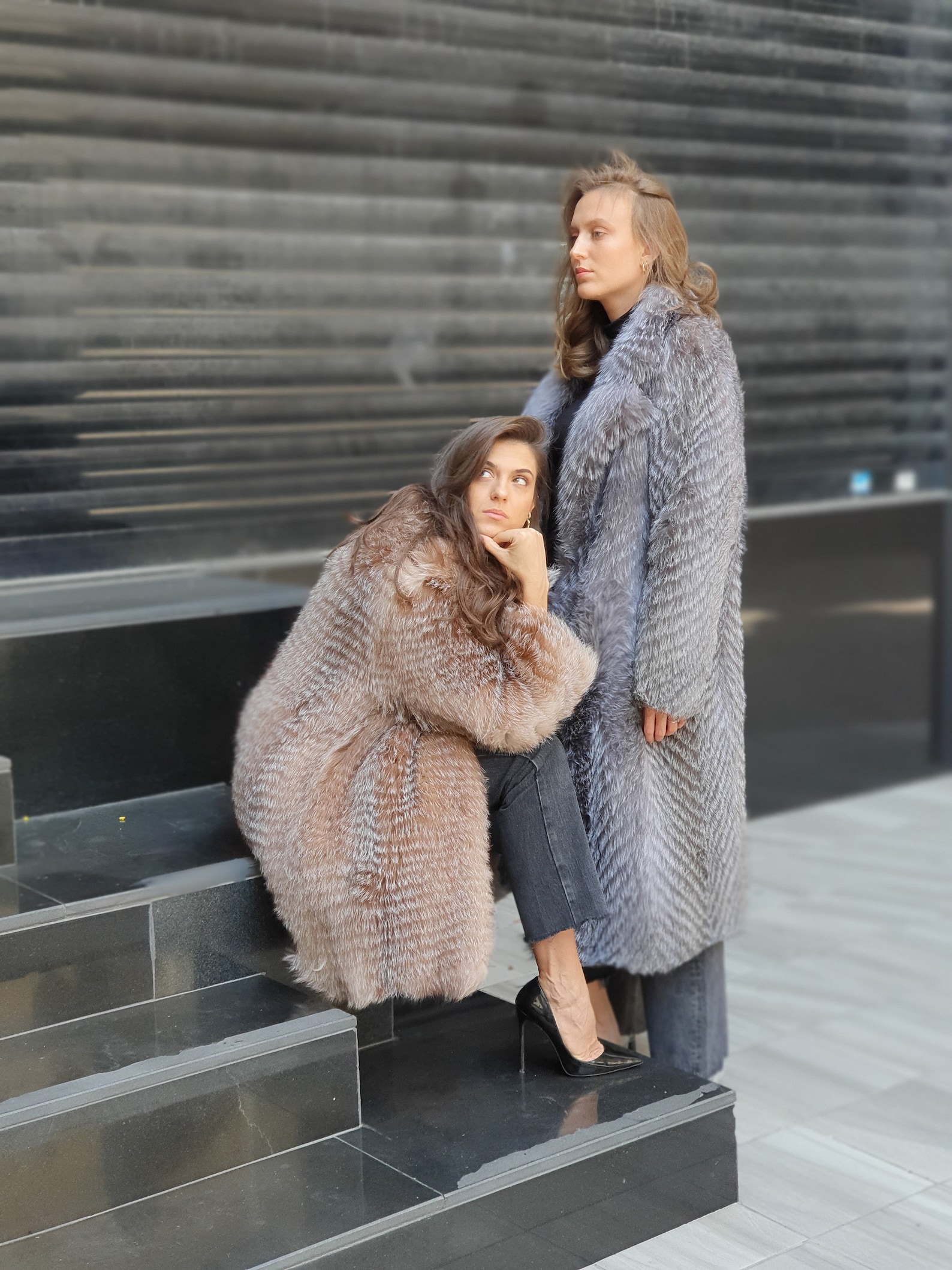 Distinctive Special Long Fox Jacket Genuine Original Fox - Etsy