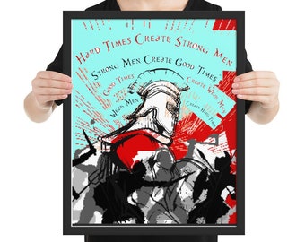 Hard Times Create Strong Men Sign - Etsy