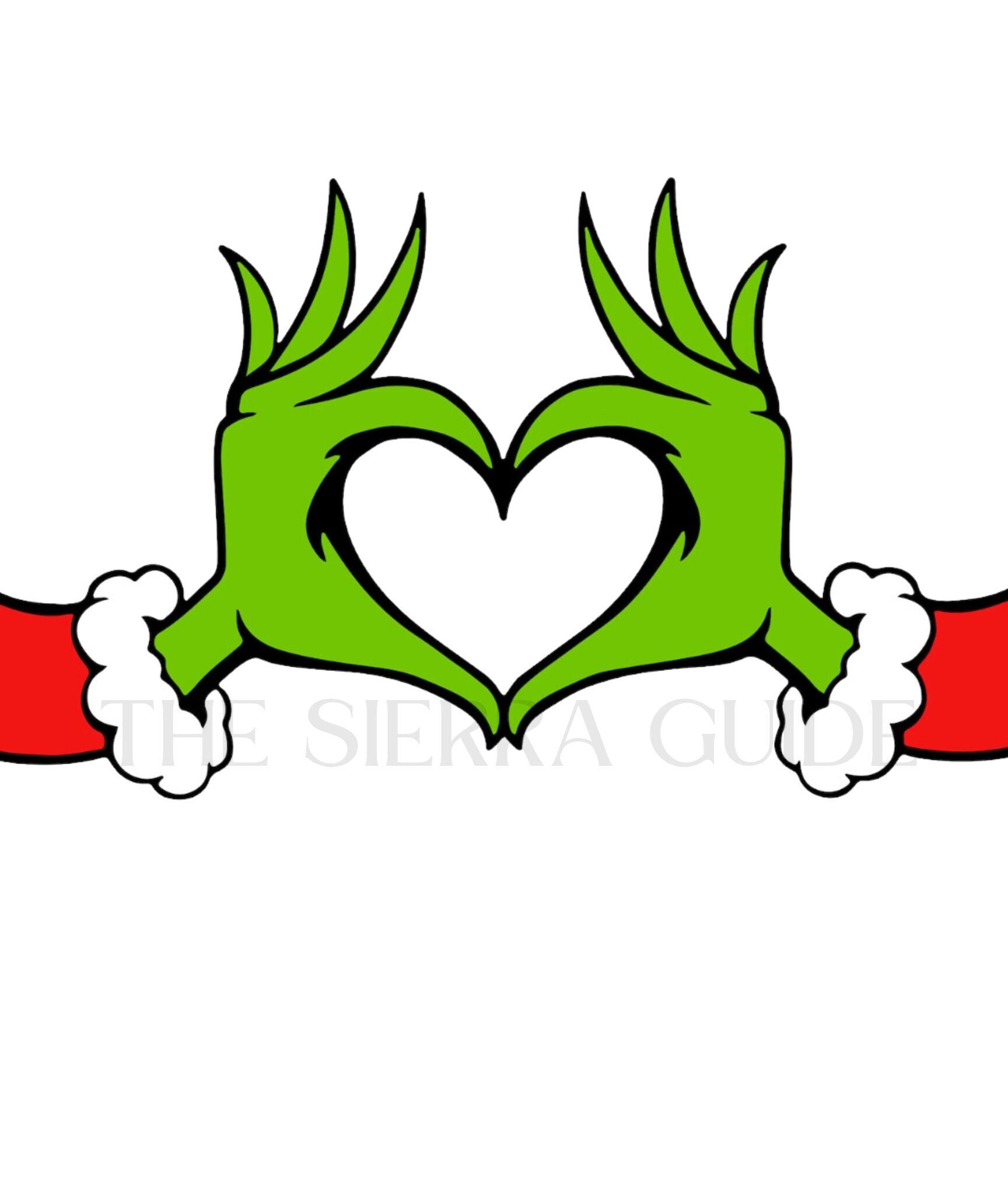 SVG Grinch Heart Hands Christmas Holiday Season Cricket - Etsy
