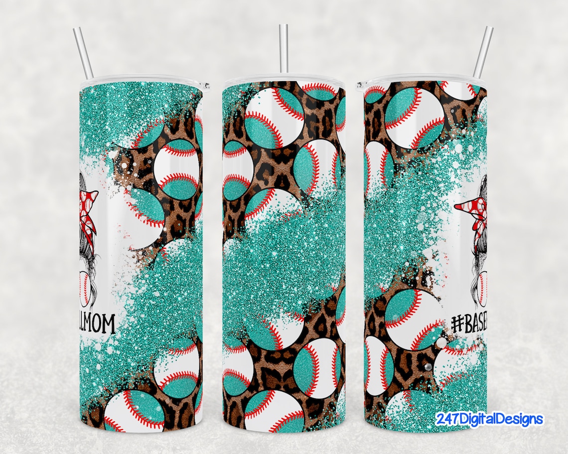 Baseball Mom Mama Tumbler Wrap Png Messy Bun Mom Tumbler Png - Etsy