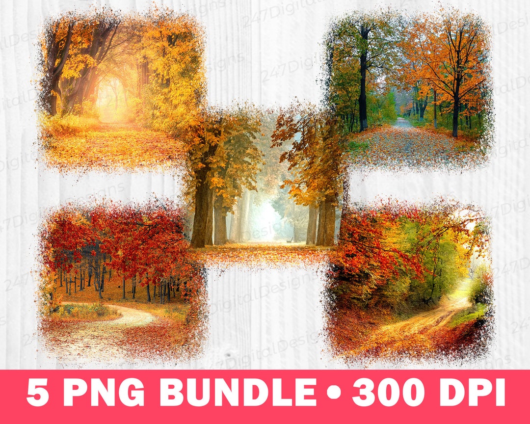 Landscape Background Clipart, Fall Landscape PNG, Fall Leaves Png, Fall ...