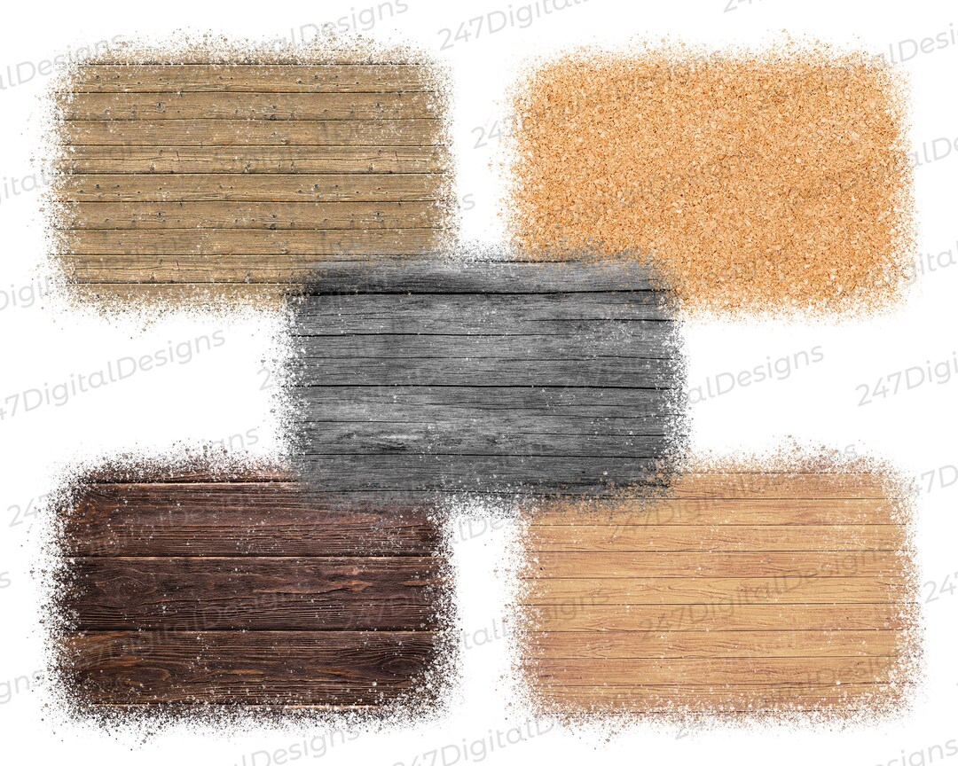 Wood Background Bundle PNG Sublimation Design Clipart Frame, Distressed ...