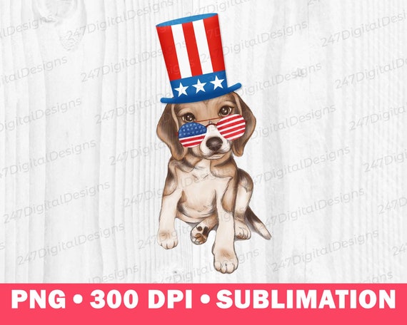 American Flag Dog Clipart