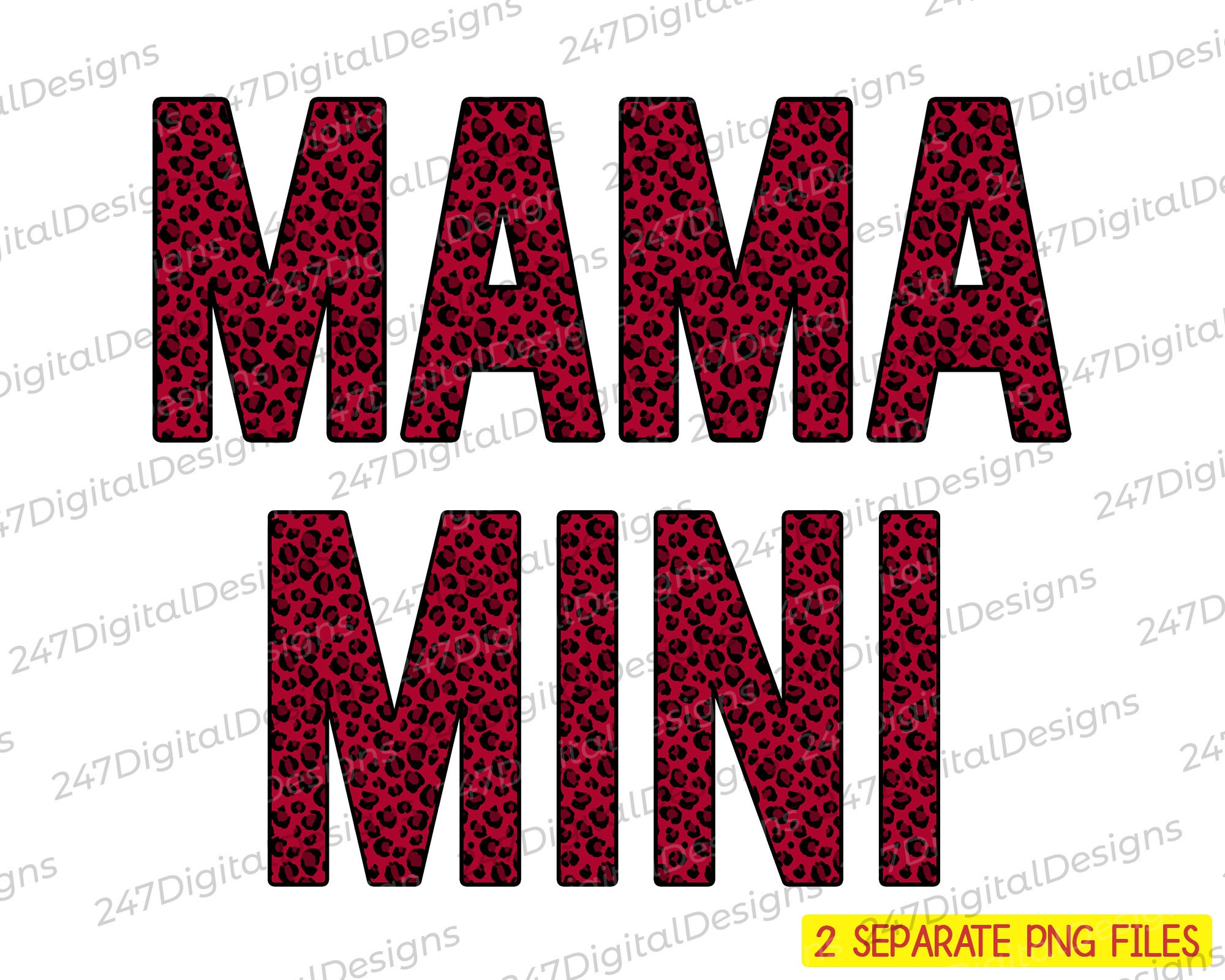 Mama Mini Leopard PNG Mama Mini PNG for Sublimation Mama - Etsy
