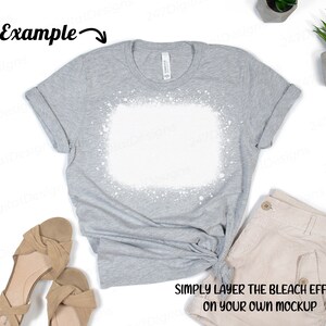 Bleach Effect Design Bundle for Tee Shirt Mockups Round Square White ...