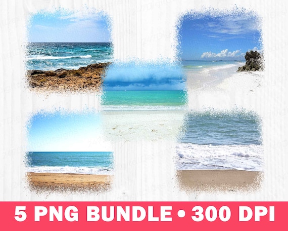 Ocean Beach Background Png Clipart Sublimation Digital Design | Etsy
