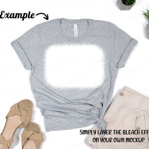 Bleach Effect Design Bundle for Shirt Tee Mockups Round Square White ...