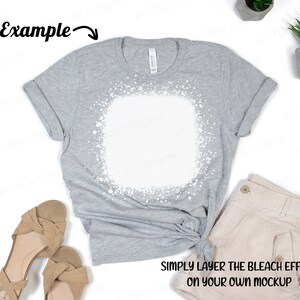 Bleach Effect Design Bundle for Tee Shirt Mockups Round Square White ...
