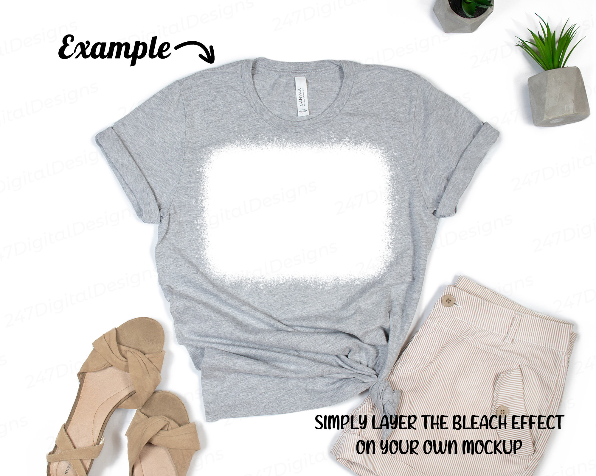 Bleach Effect Design Bundle for Shirt Tee Mockup Bleached - Etsy