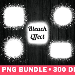 Bleach Effect Design Bundle for Tee Shirt Mockups Round Square White ...