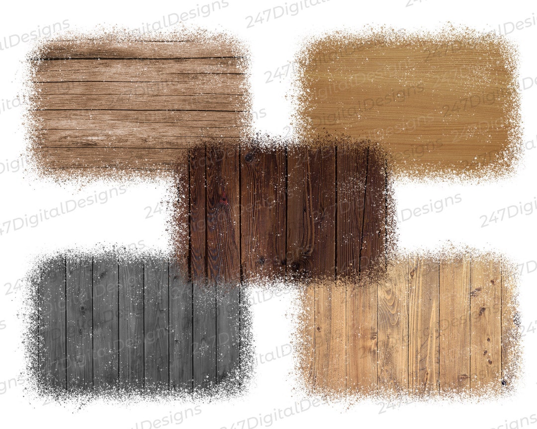 Wood Background Bundle PNG Sublimation Design Clipart Frame, Distressed ...