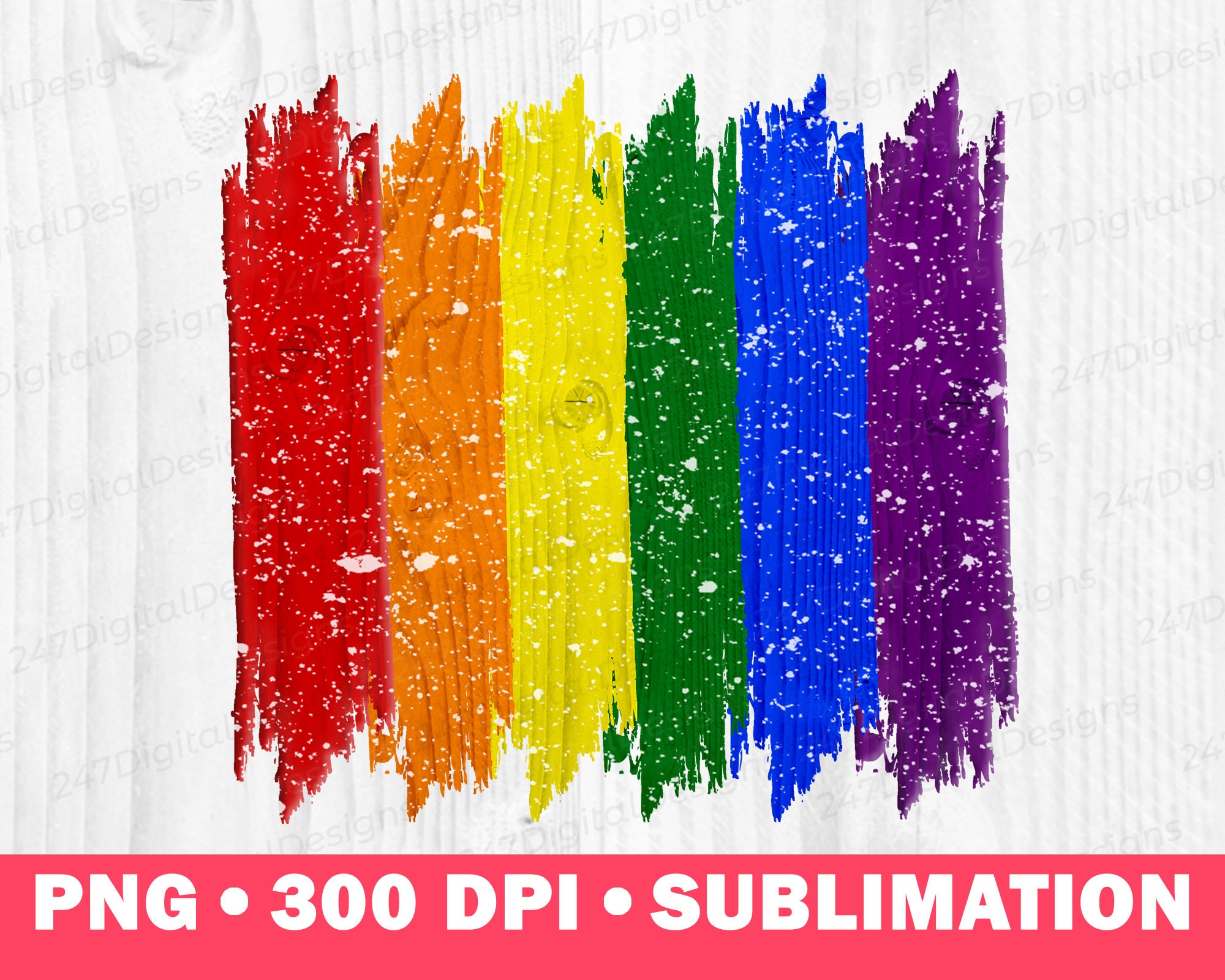 Pride Sublimation Designs, Gay Pride Png, Lgbt Flag Png, Brush Stroke ...