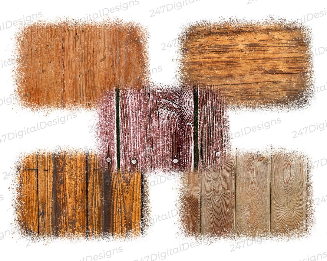 Wood Background Digital Sublimation PNG Clipart Bundle, Distressed ...